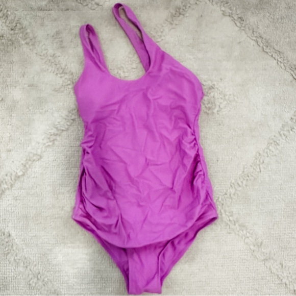 Amazon | Swim | Purple Onepiece Asymmetrical Maternity Swimsuit | Poshmark